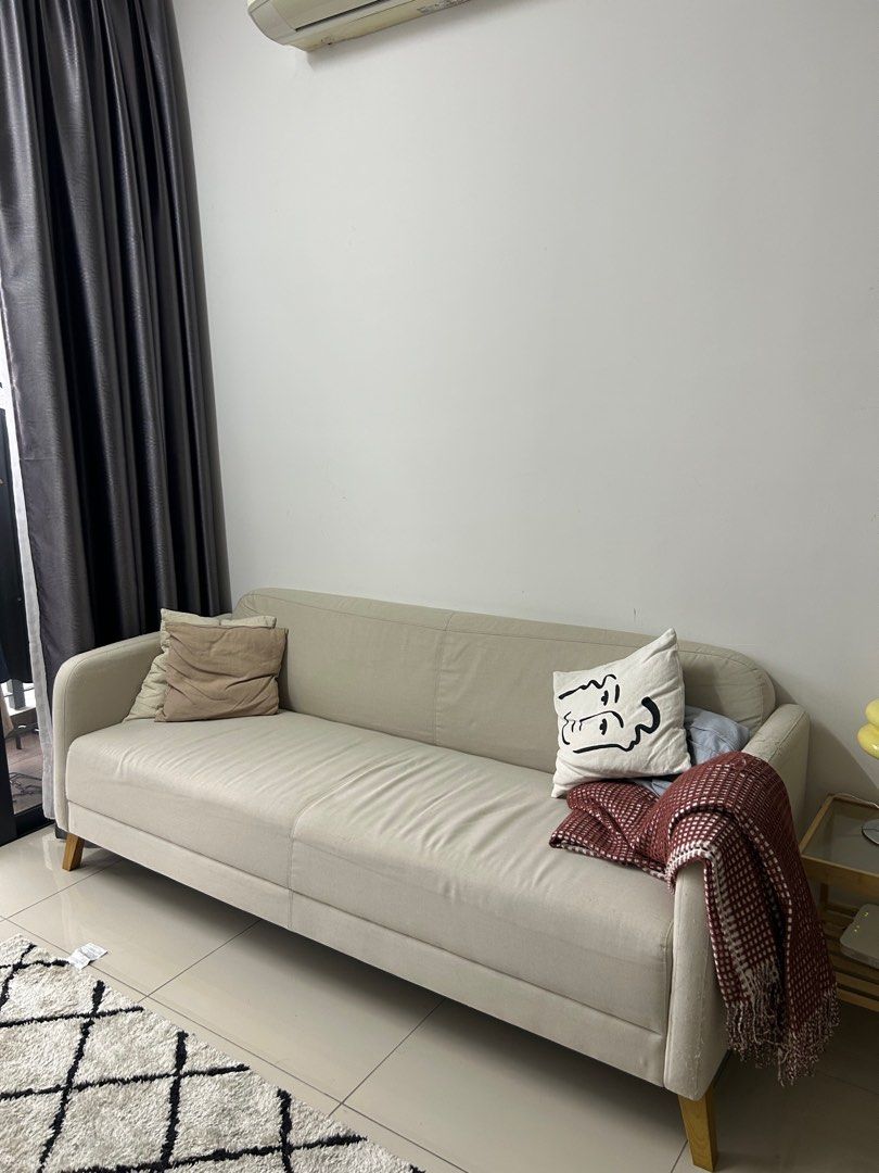 Linanas Ikea Sofa 3 seater, Furniture & Home Living, Furniture, Sofas on Carousell