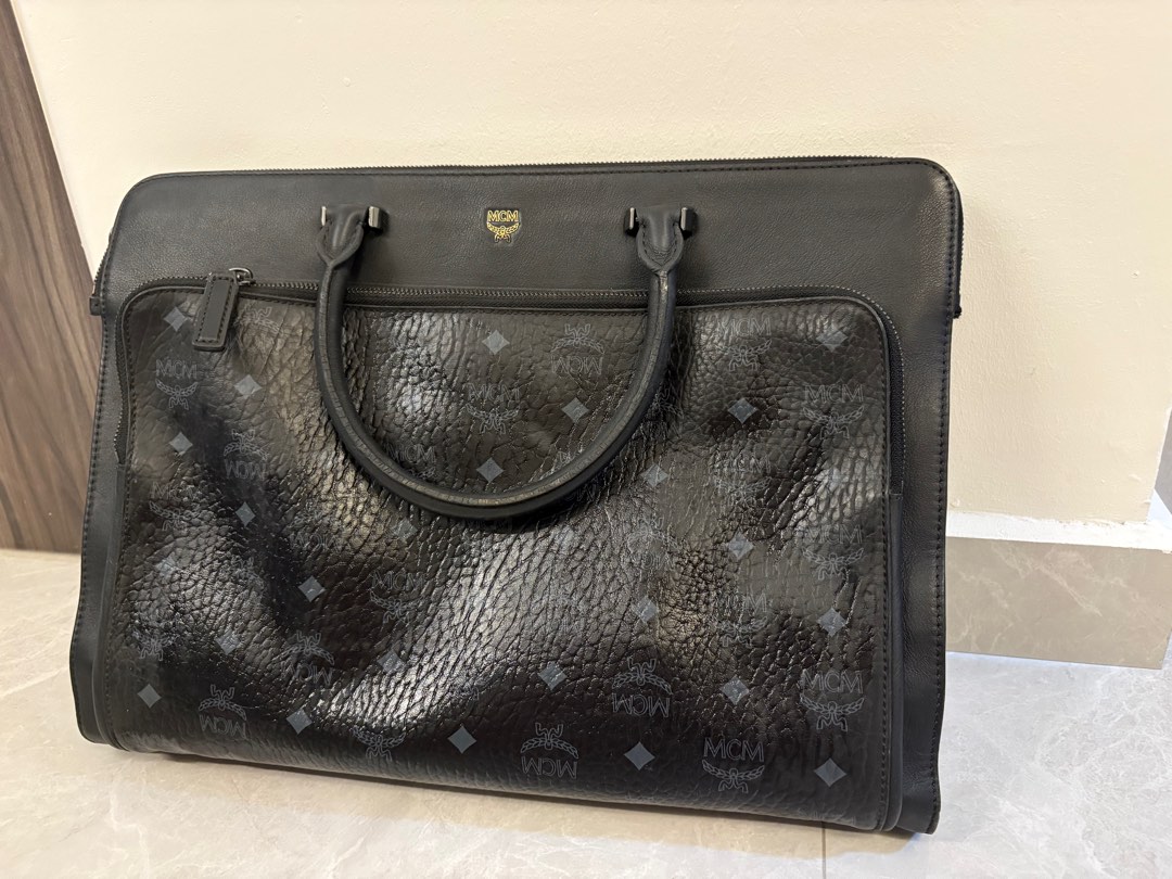 MCM briefcase / laptop bag, Men's Fashion, Bags, Briefcases on Carousell