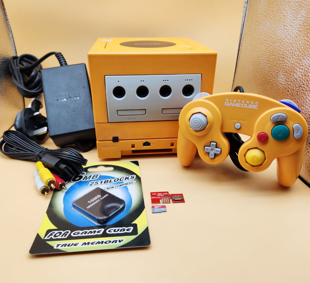 Modded Gamecube Spice Orange PicoBoot Gameboy Player 64GB SD Card Retro ...