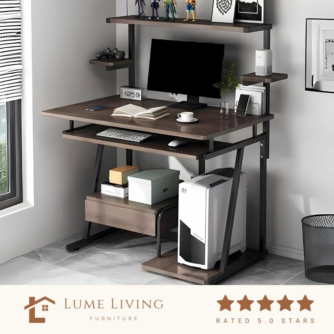 Multi Compartment Study/ Work Desk (FREE DELIVERY), Furniture & Home ...