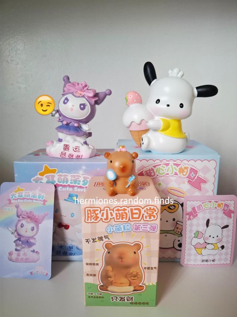 NCAT Kuromi, Pochacco and Capybara Blind Box Figures SET of 3, Hobbies ...