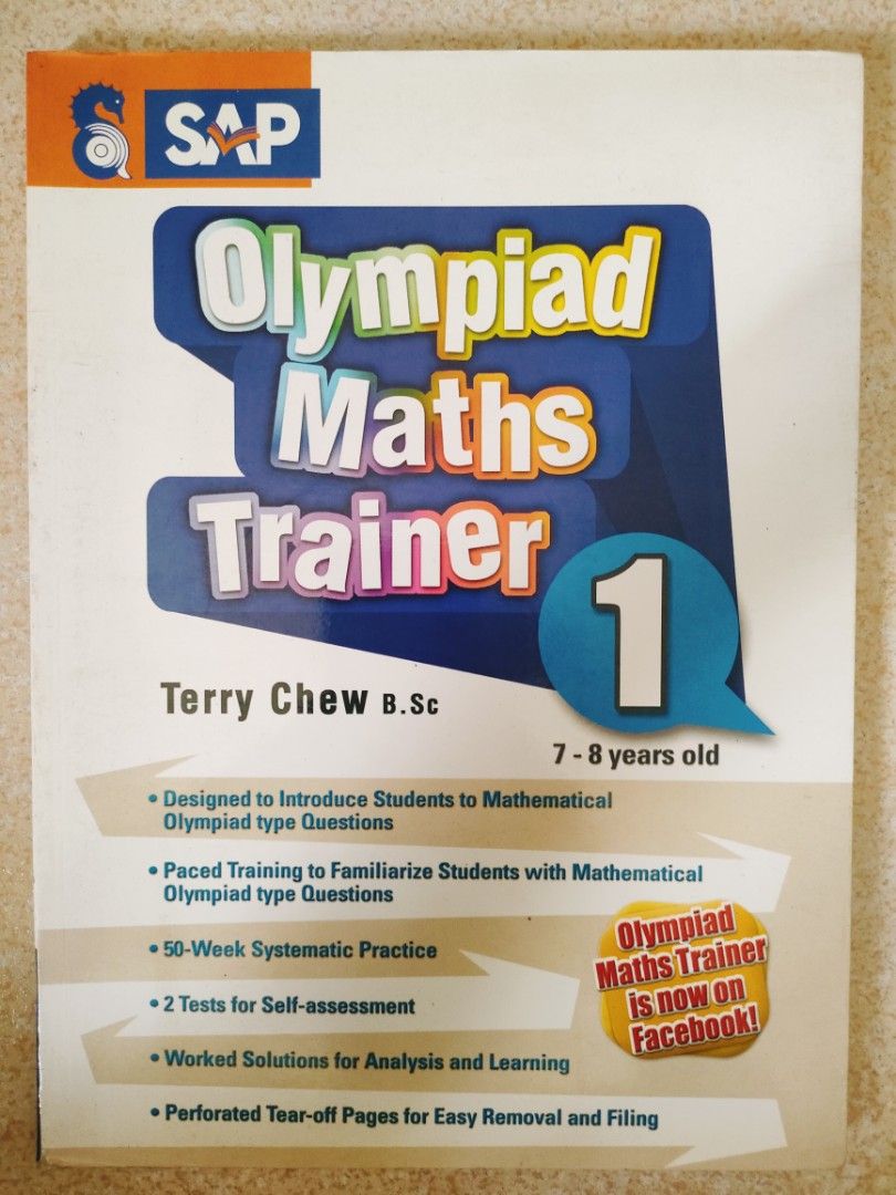 Olympiad Maths Trainer 1 for P1 and P2 with answers, Hobbies & Toys, Books & Magazines ...