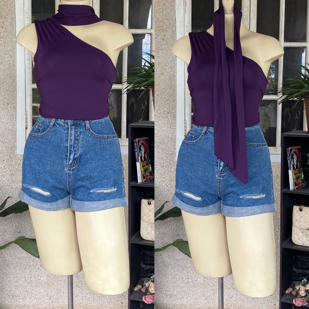 One sided Top, Women's Fashion, Tops, Sleeveless on Carousell