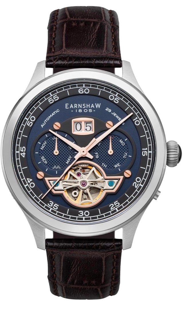 Open Heart自動上鍊機械錶 Earshaw es-8187 手錶 Automatic Watch Sea Gull ST2525 機芯 ...
