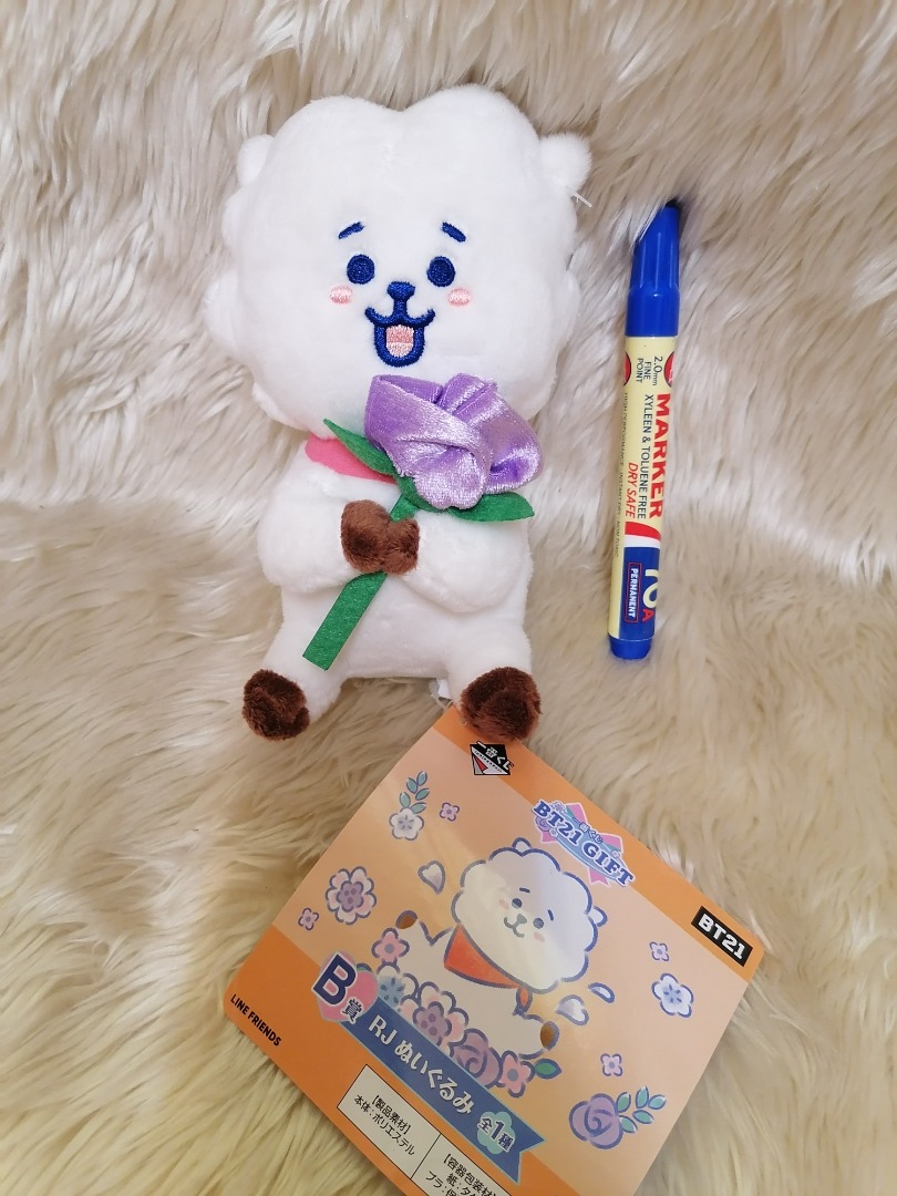 Original Japan BT21 Rj Stuffed Toys Soft toys Plush Original tag with hard tag Superrrrrrr cute ...