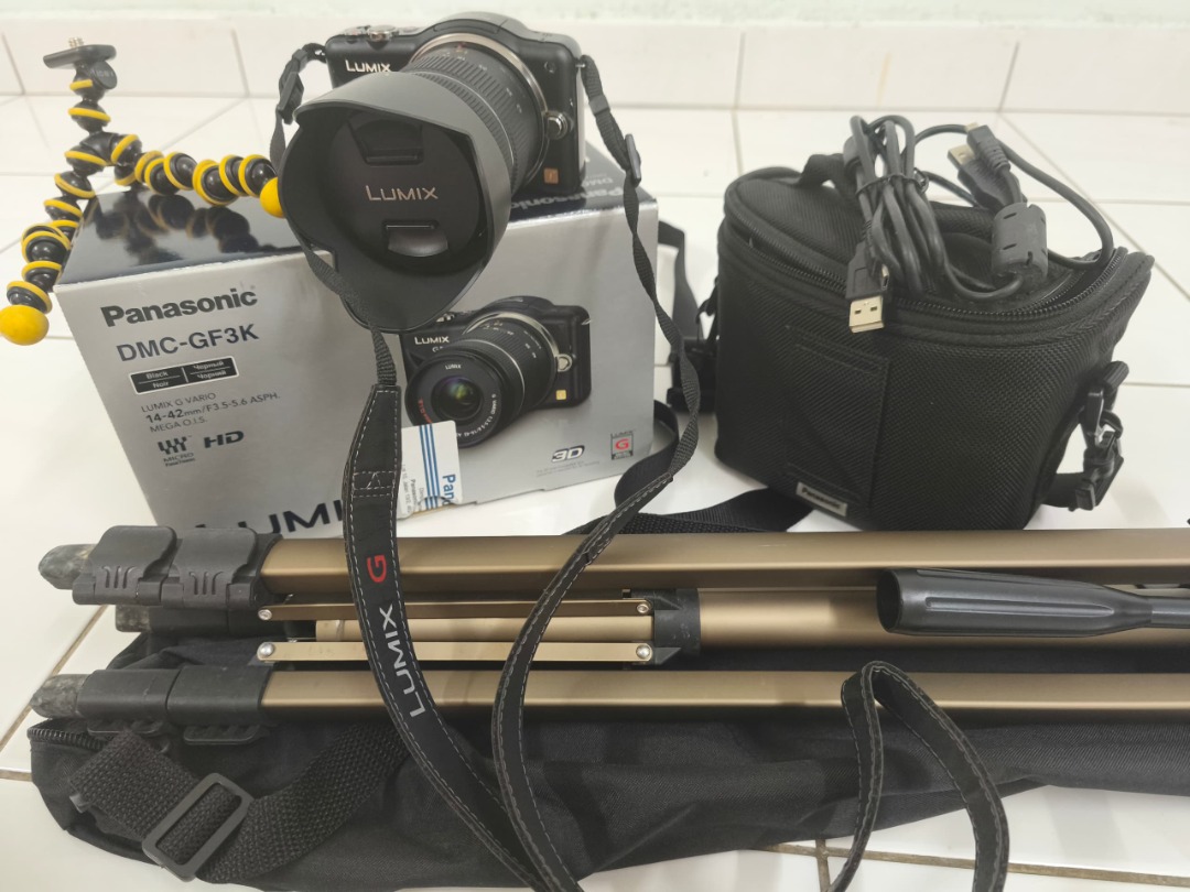 Panasonic DSLR Camera complete set DMC-GF3K FREE professional Tripot ...