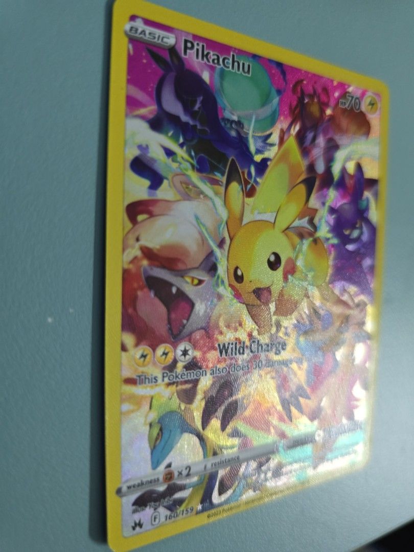 Pikachu Crown Zenith 160/159, Hobbies & Toys, Toys & Games on Carousell