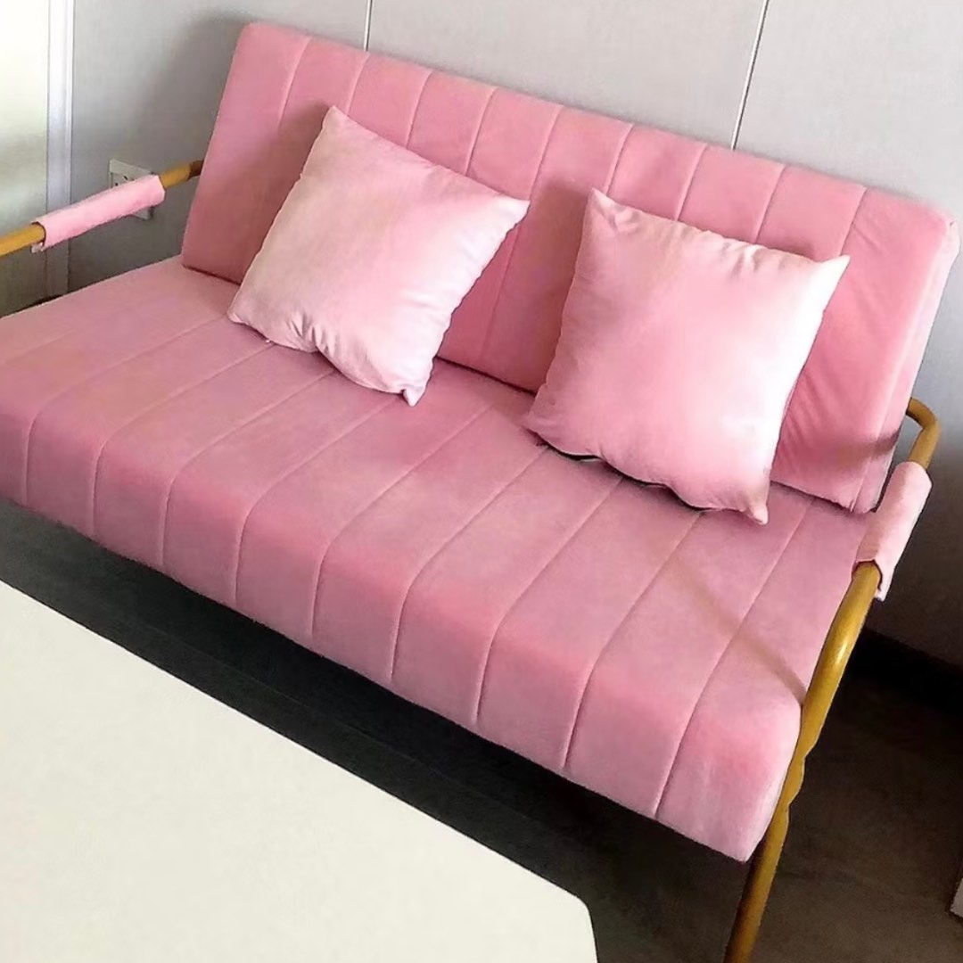 Pink gold 2 seater sofa chair., Furniture & Home Living, Furniture ...