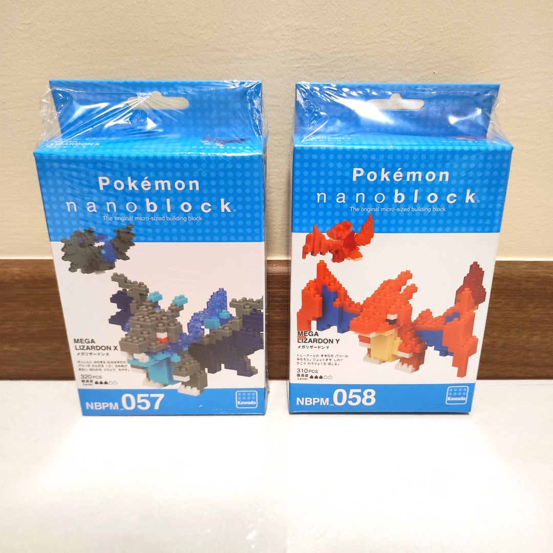 Pokemon Nanoblock Duo Charizards (Mega Charizard X and Mega Charizard Y ...