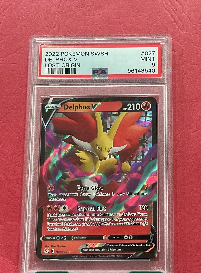 POKEMON SWSH 2022 ENGLISH Delphox V 027/196 PSA 9, Hobbies & Toys ...