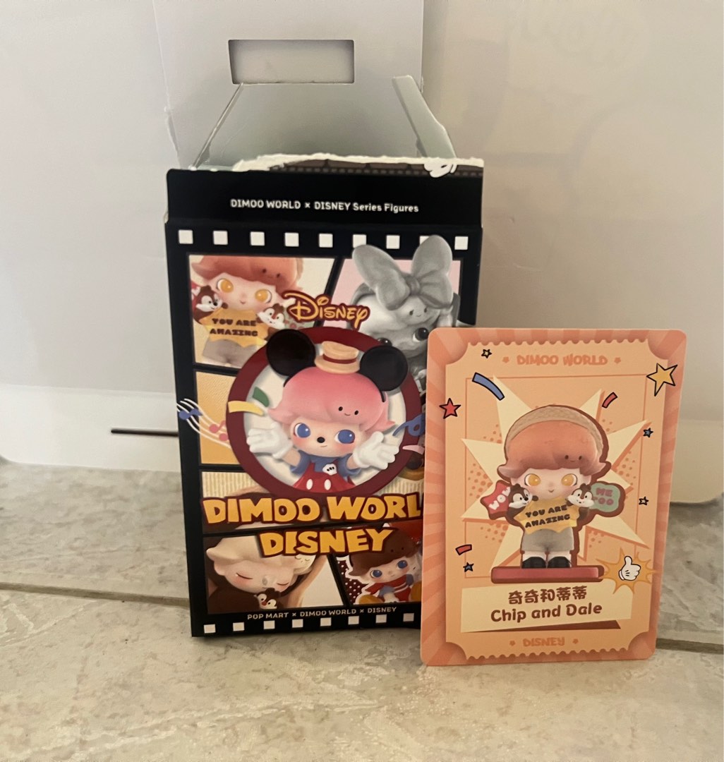 POPMART DIMOO WORLD X DISNEY SERIES FIGURES (CHIP AND DALE), Hobbies ...