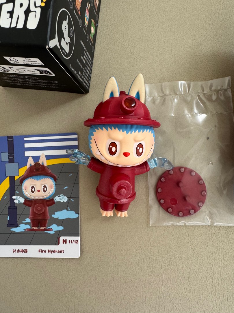 POPMART Labubu The Monsters Almost Hidden Fire Hydrant Popmart Figure ...