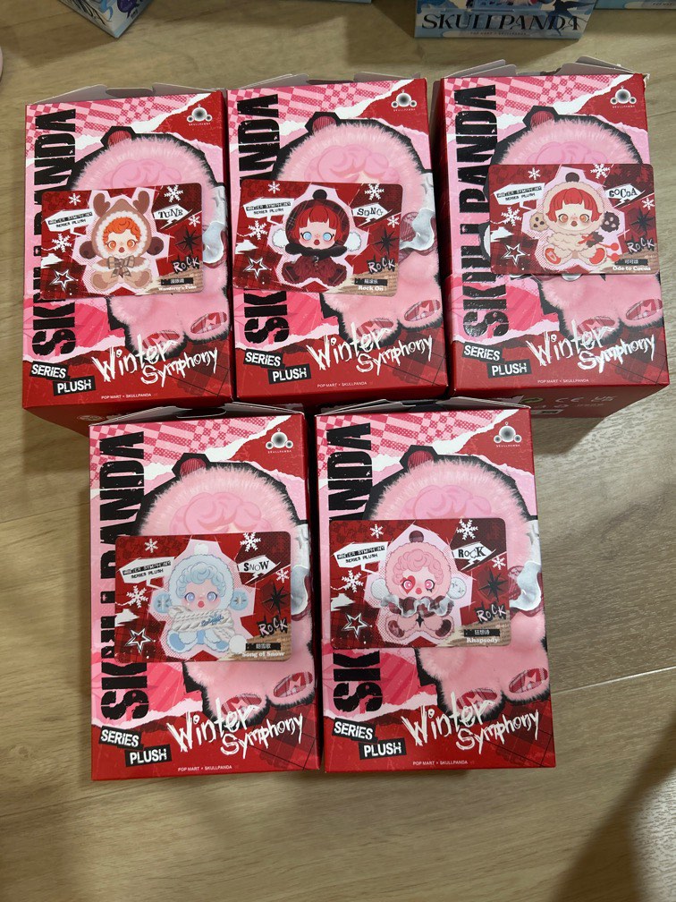 Popmart Skullpanda winter symphony plush, Hobbies & Toys, Toys & Games ...