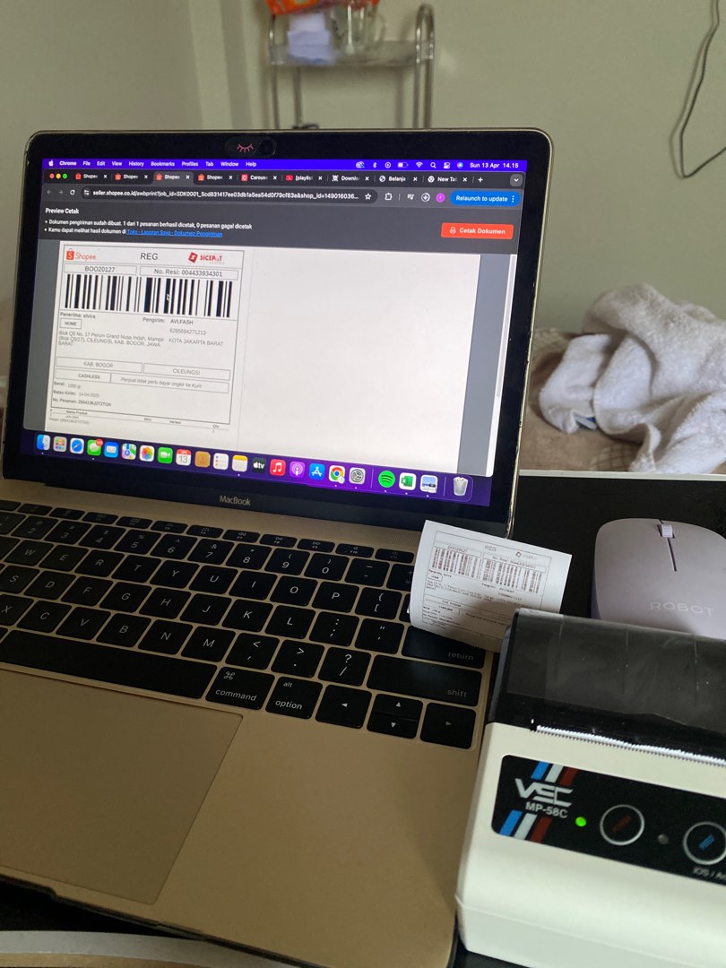 Printer Thermal bluetooth VSC (CETAK INVOICE DAN RESI), Elektronik ...