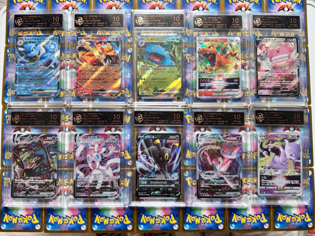 【PTCG】Pokemon Cards RPA 10 鑒定卡 御三家 妙蛙花 Venusaur 噴火龍 Charizard 水箭龜 Blastoise 月亮伊貝 Umbreon 超夢 ...
