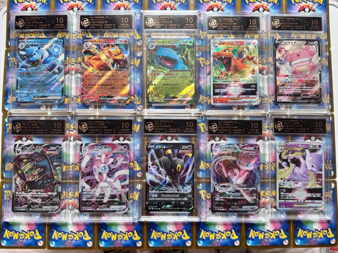 【PTCG】Pokemon Cards RPA 10 鑒定卡 御三家 妙蛙花 Venusaur 噴火龍 Charizard 水箭龜 Blastoise 月亮伊貝 Umbreon 超夢 ...