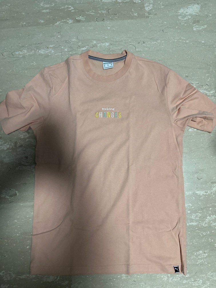 Puma Making Changes Pink Tee, Men's Fashion, Tops & Sets, Shirts on ...