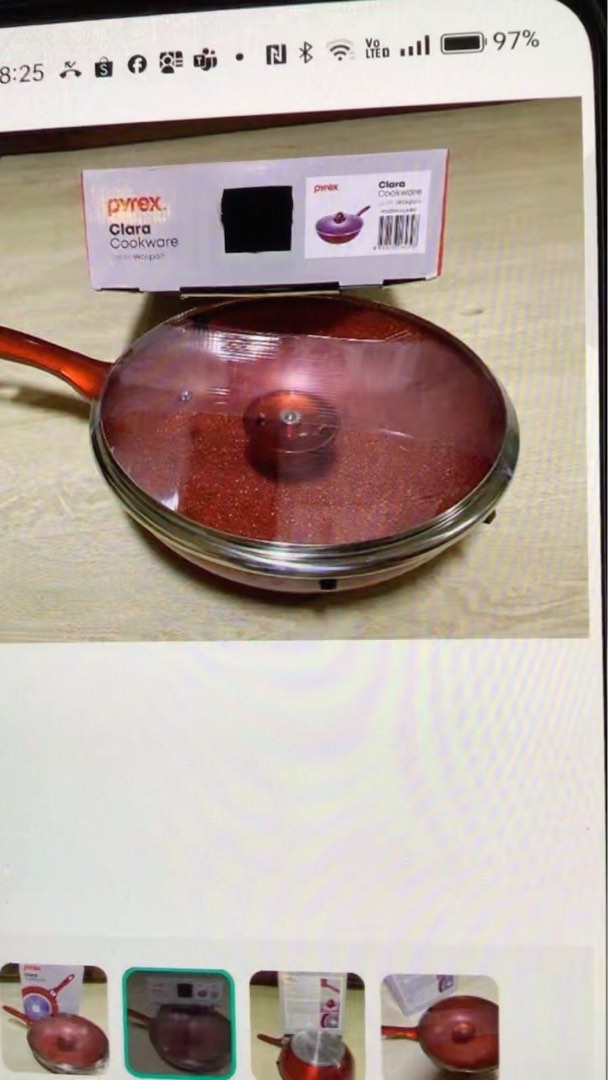 Pyrex Clara Cookware Frying Pan 28cm, Furniture & Home Living, Kitchenware & Tableware, Cookware ...