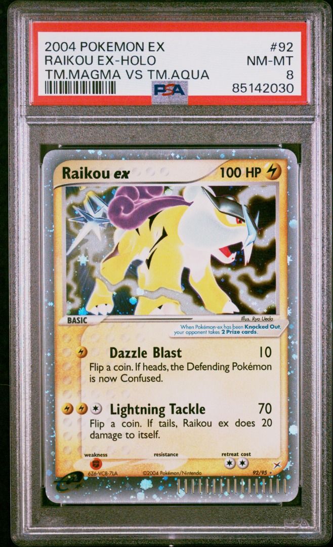 Raikou EX #92 - Pokemon Vintage 2004 Team Magma vs Team Aqua - PSA 8 ...