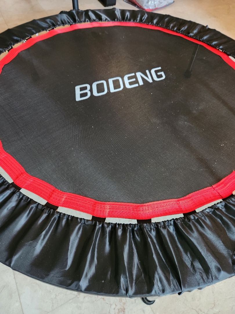Rebounder Trampoline foldable for storage, with support handle, Sports ...