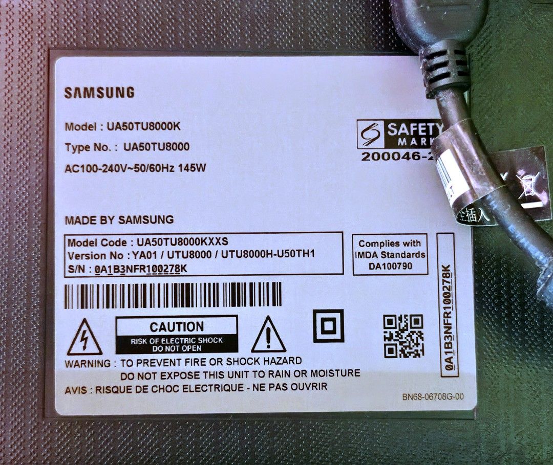 Samsung 50" TU8000 4K UHD Smart TV (2020) + SAMHWT550 2.1 ch Soundbar ...