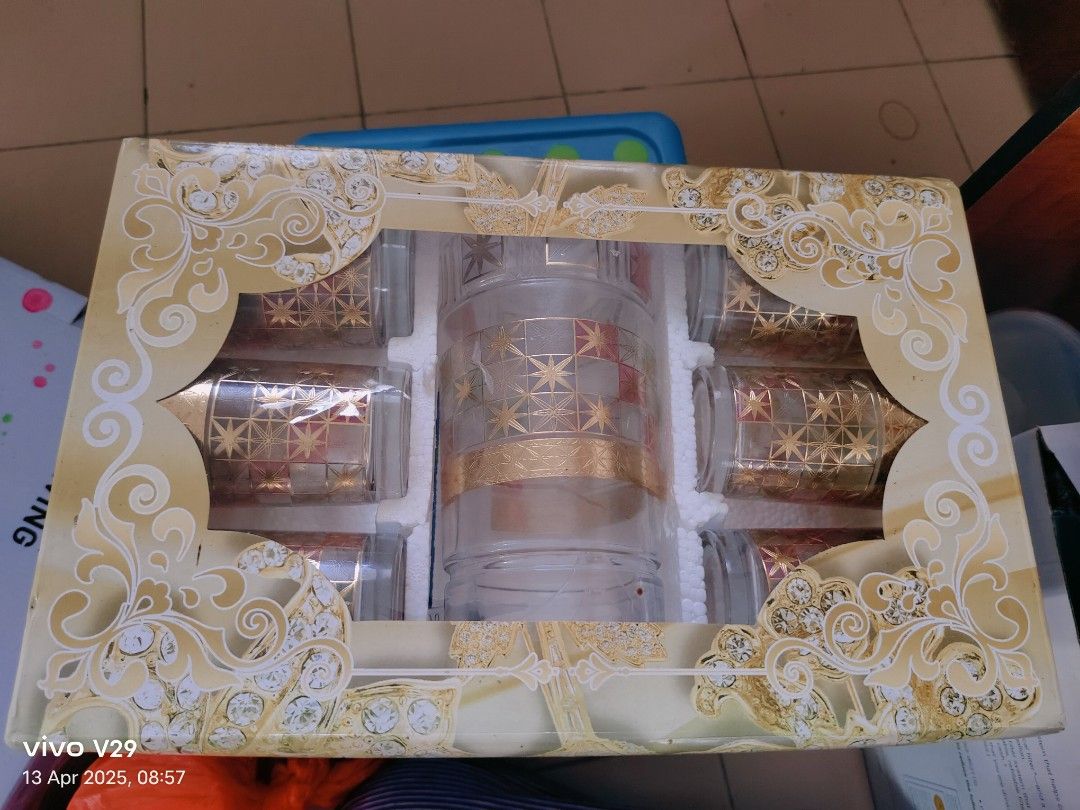 Set cawan Dan jug glass, TV & Home Appliances, Kitchen Appliances ...
