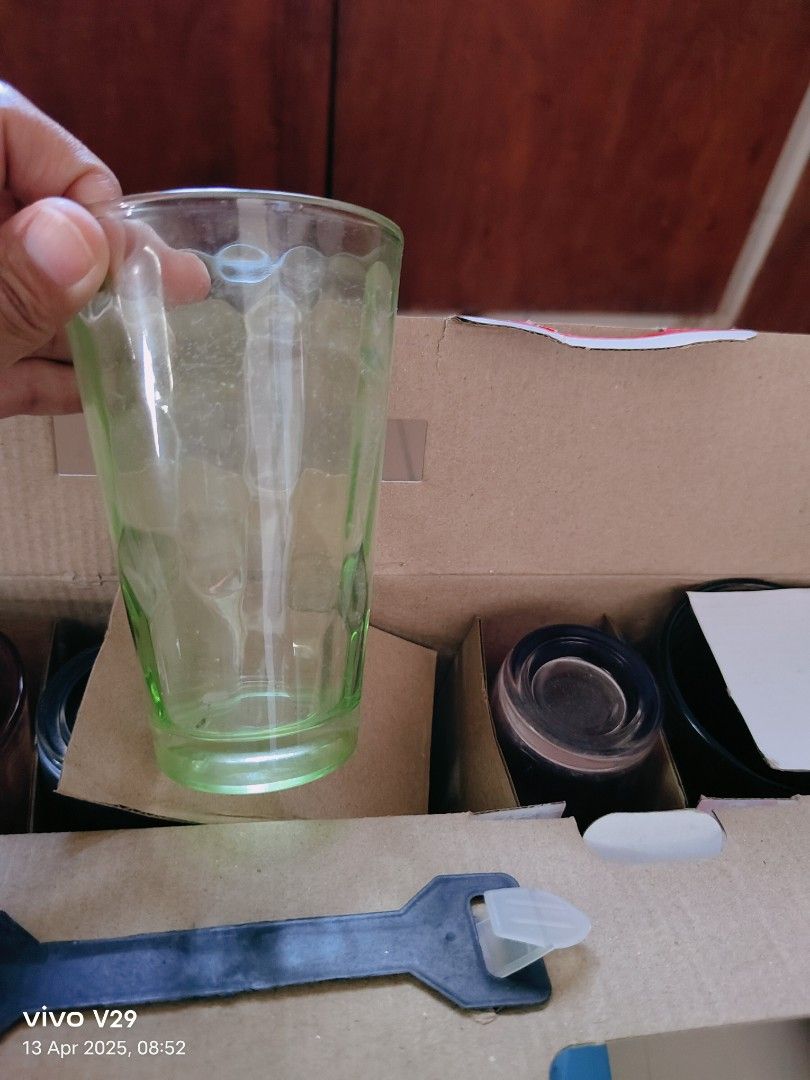 Set cawan gelas pelbagai warna, TV & Home Appliances, Other Home ...