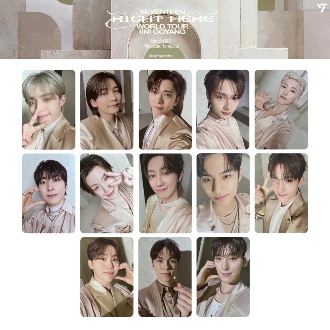 SEVENTEEN Right Here Tour Hoodie Photocards photocard pc 17RH svt ...