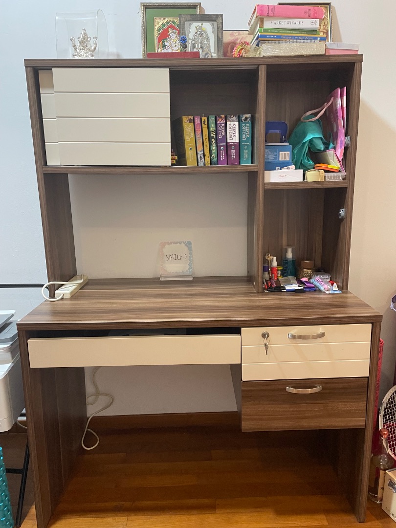 Study table and cabinet, Furniture & Home Living, Furniture, Tables ...