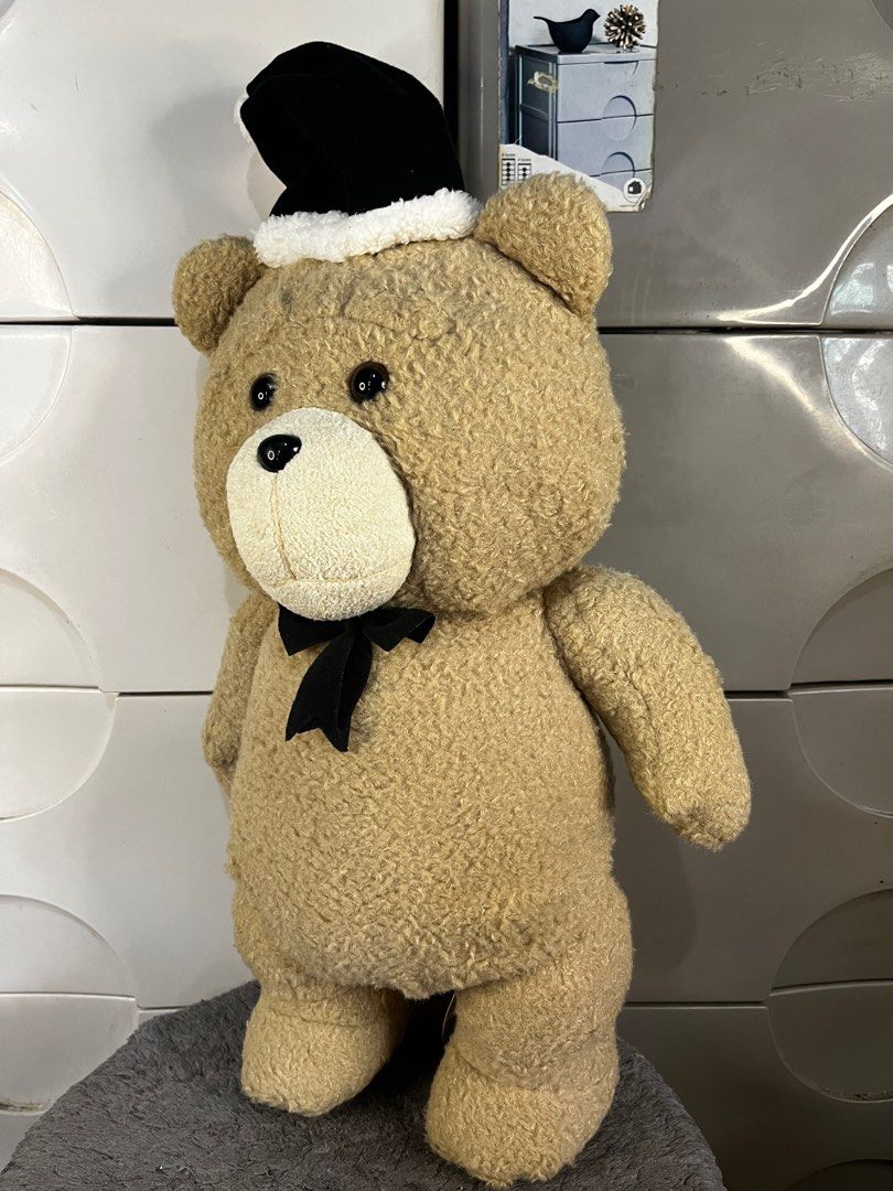 Ted The Movie Classic Teddy Bear in Black Santa Hat Brown Plush/Stuffed ...