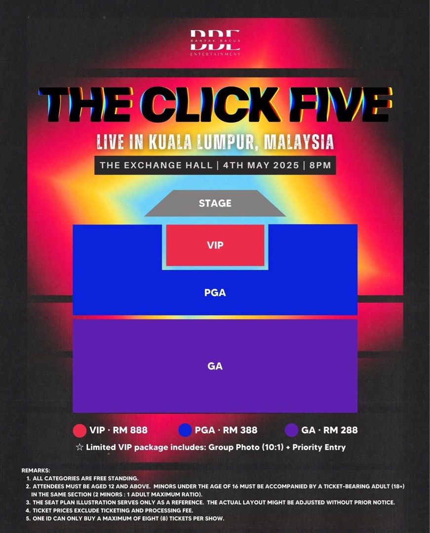 The Click Five concert KL, Tickets & Vouchers, Event Tickets on Carousell