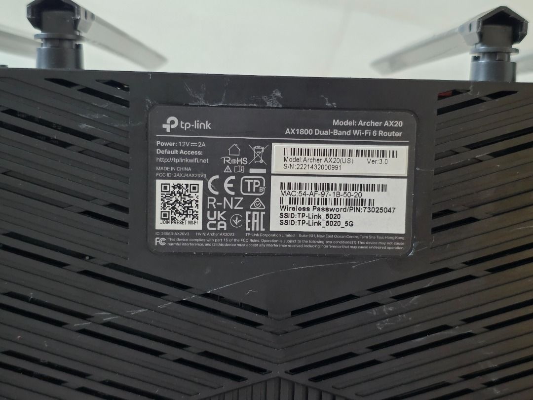 TP-Link Archer AX20 AX1800 Wi-Fi 6 Router, 電腦＆科技, 電腦周邊及配件, Wifi及上網相關產品 ...