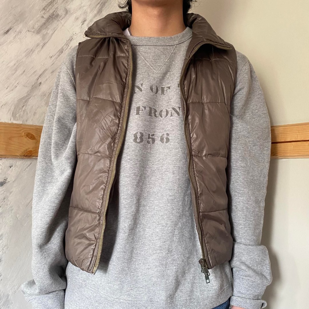 Vintage Y2k GOA Puffer Vest, Men's Fashion, Tops & Sets, Vests on Carousell