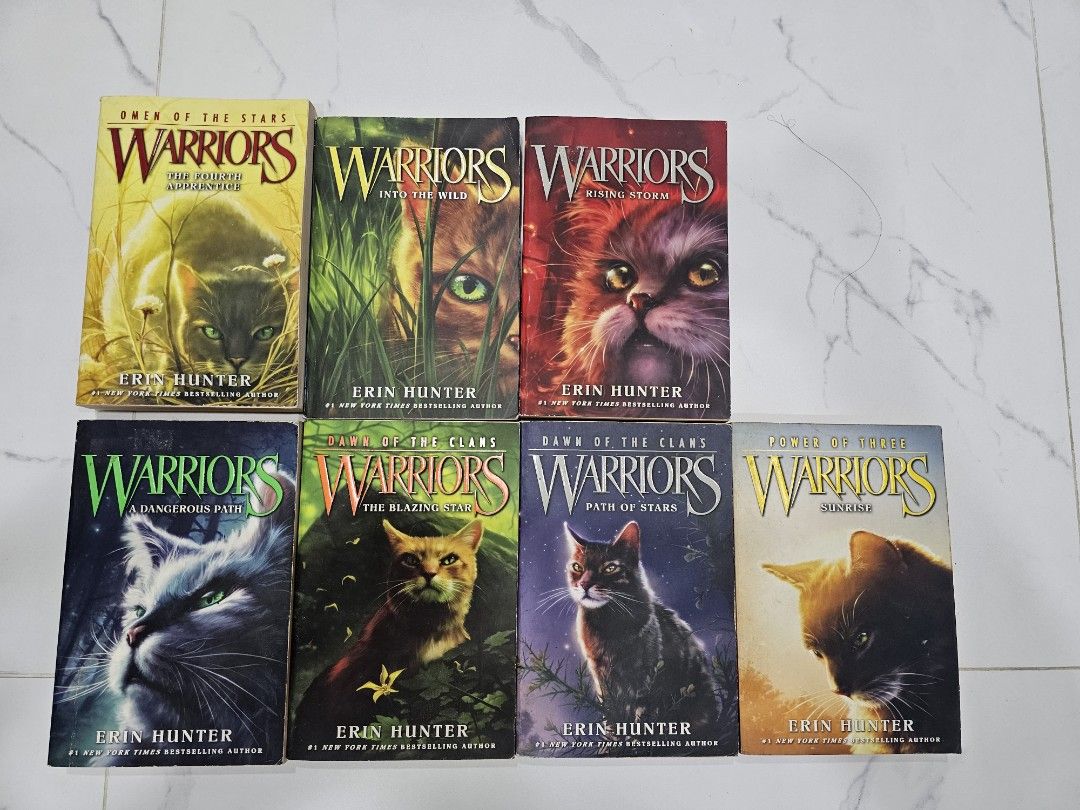 Warriors cat erin hunter story books omen of stars prophecies begin power of three dawn of clans ...
