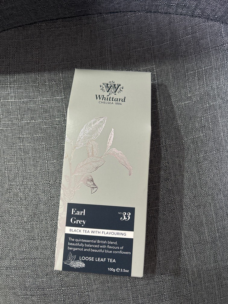 英國Whittard Earl Grey 茶葉（100g), 嘢食 & 嘢飲, 其他食物及飲料 - Carousell