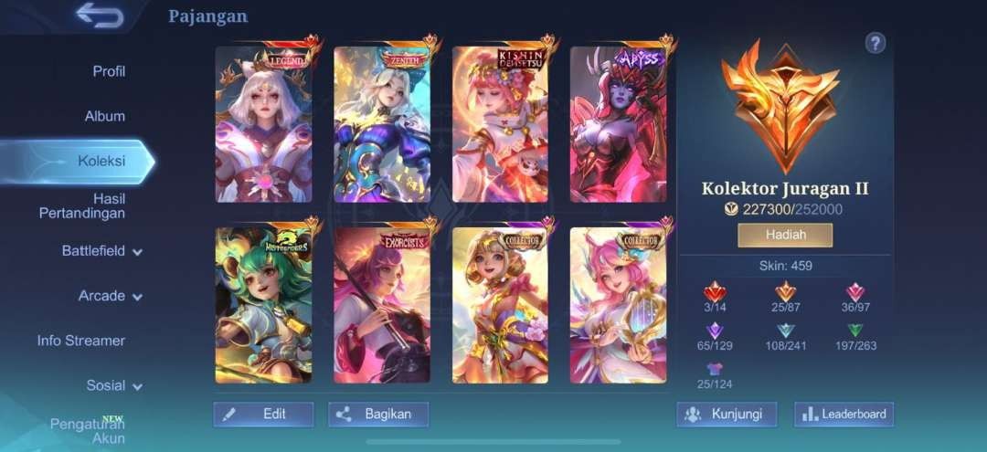 WTS mlbb acc girl spec, mega collector mobile legends, Video Gaming ...