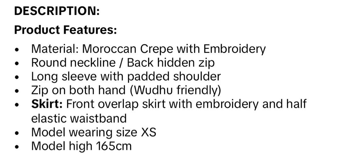 Zahara Kurung- Jeero Zerol Black Raya 2025 (Size M), Women's Fashion ...