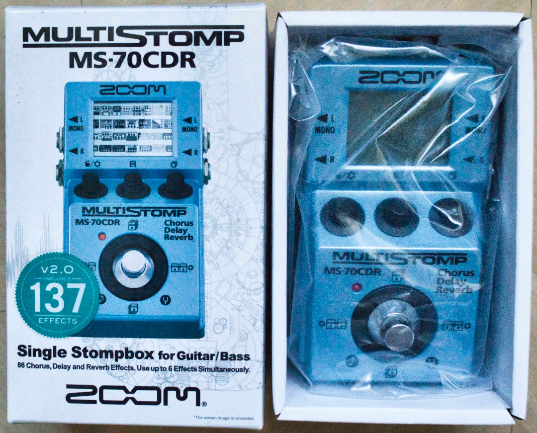 Zoom Multistomp MS-70CDR Effects Pedal for Guitar & Bass, Hobbies ...