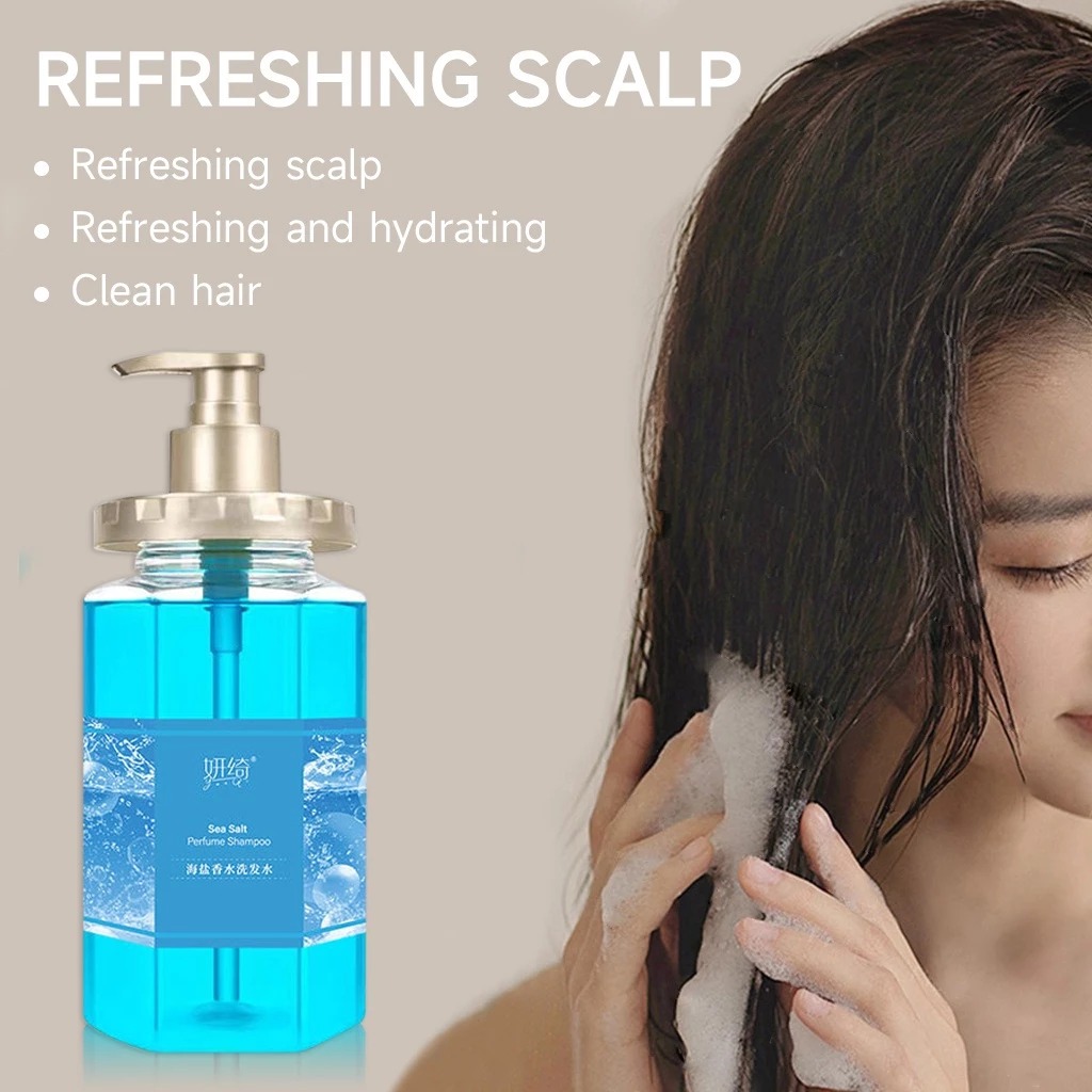 500ML Sea Salt Shampoo Anti Dandruff for Scalp Itching Hair Treatm ...