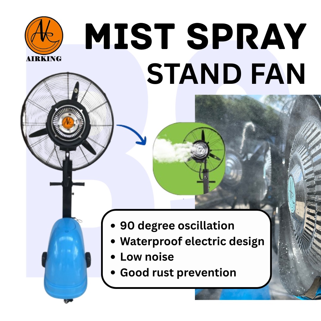 AIRKING 26" High Pressure Mist Fan. Mist Spray Fan. Stand Fan. With ...