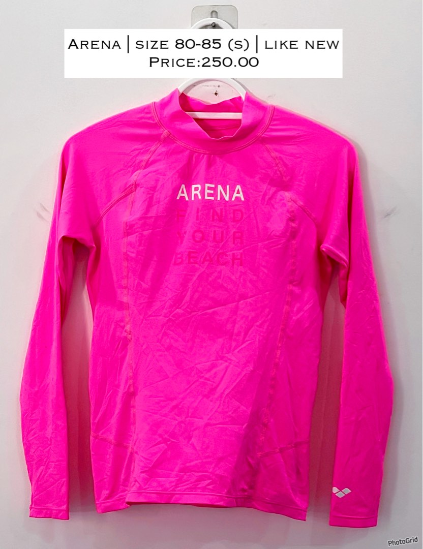 Arena Pink Rash Guard, Babies & Kids, Babies & Kids Fashion on Carousell
