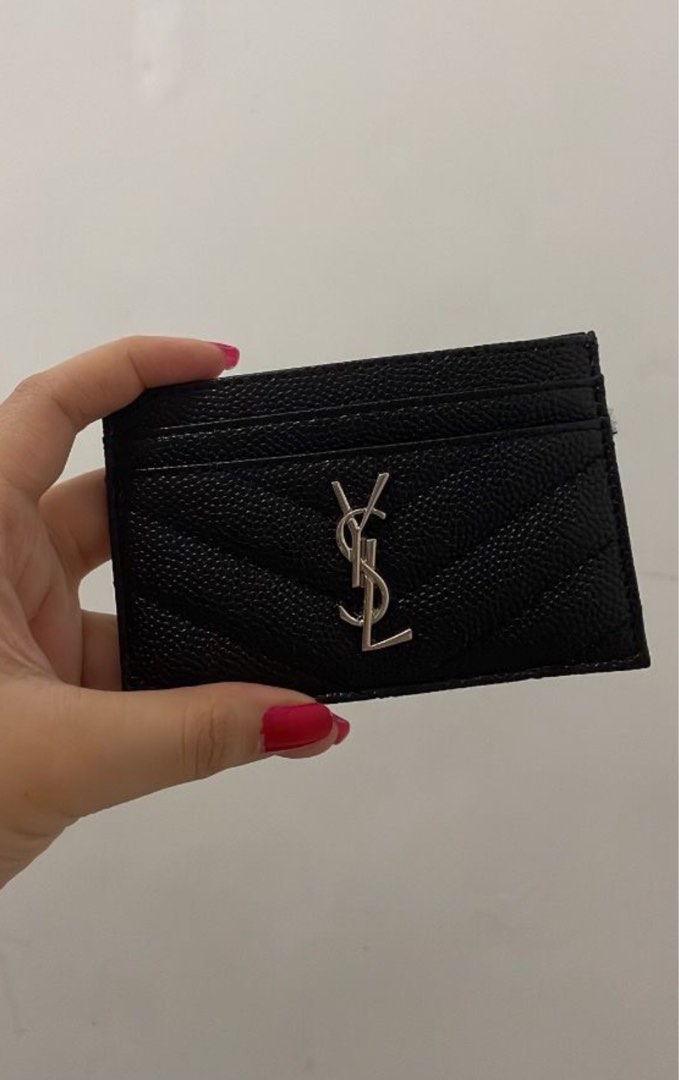 Authentic YSL Caviar Card Holder, Luxury, Bags & Wallets on Carousell