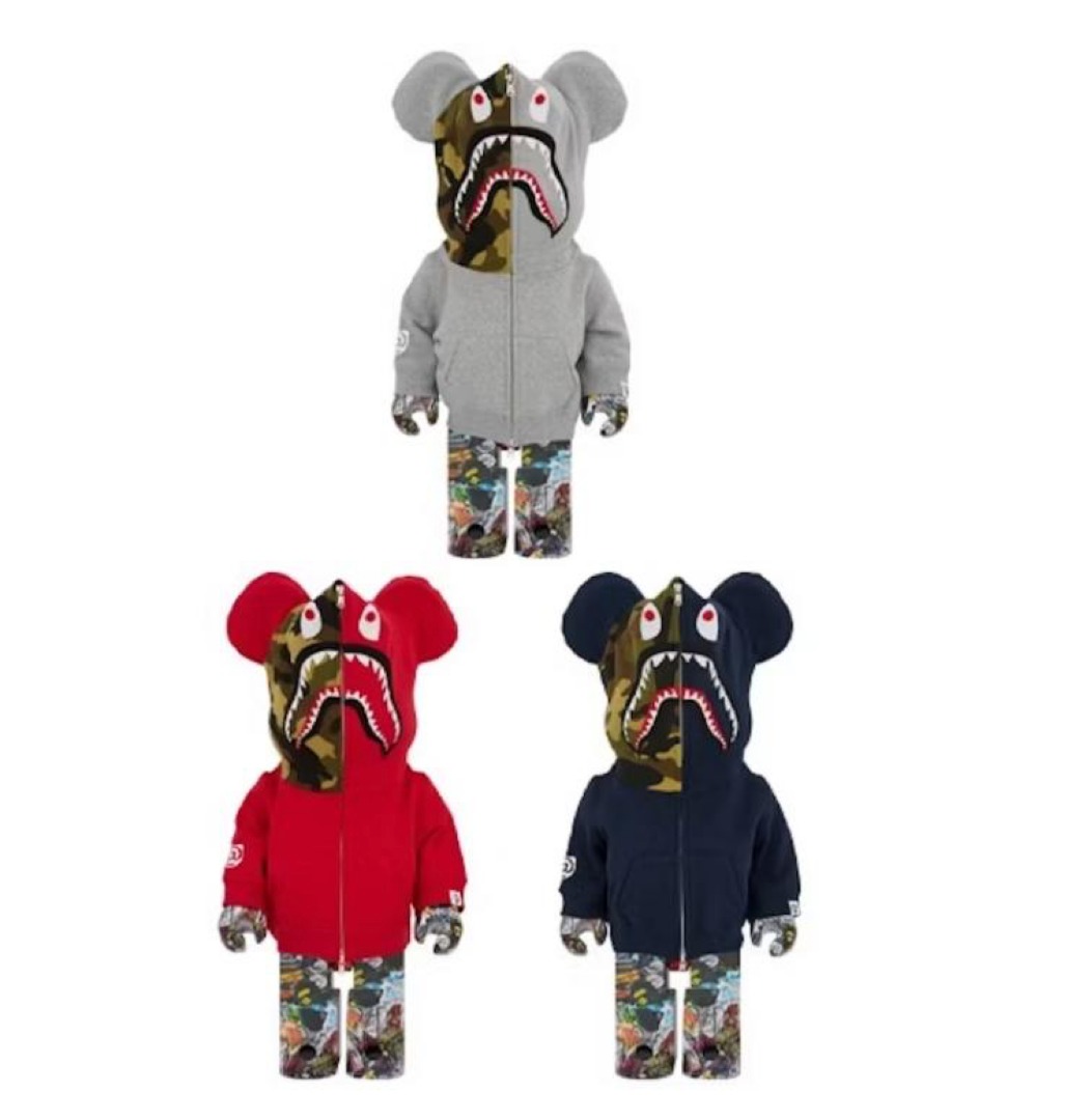 Bearbrick Bape Legacy Camo Shark 1000%, Hobbies & Toys, Toys & Games on ...