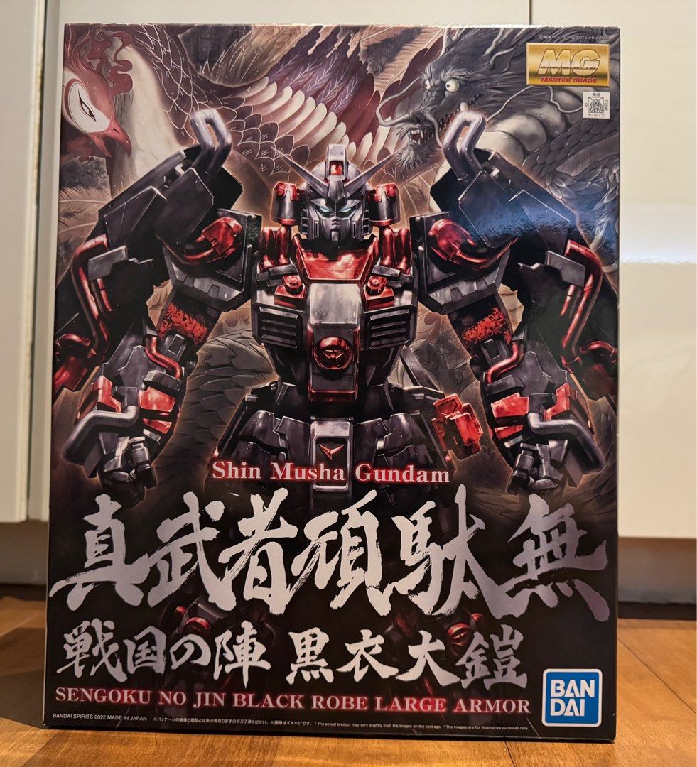 Built MG 1/100 Shin Musha Gundam Sengoku No Jin Black Robe Large Armor ...