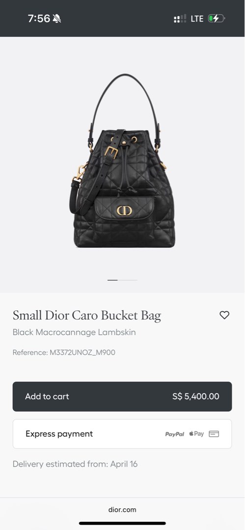 Christian dior caro bucket bag, Women's Fashion, Bags & Wallets ...