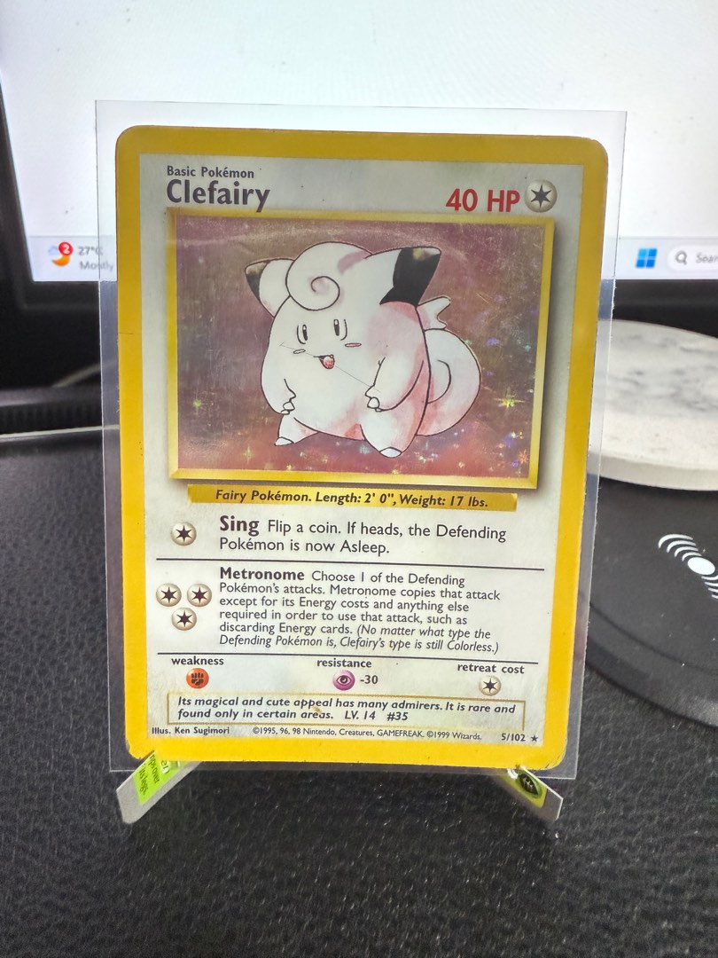 Clefairy | Base Set 1999, #5/102, Hobbies & Toys, Toys & Games on Carousell