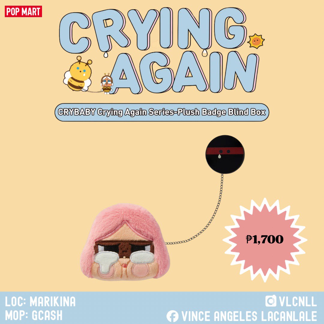 Crybaby Crying Again Plush Badge Secret: The Robber (Red Version ...