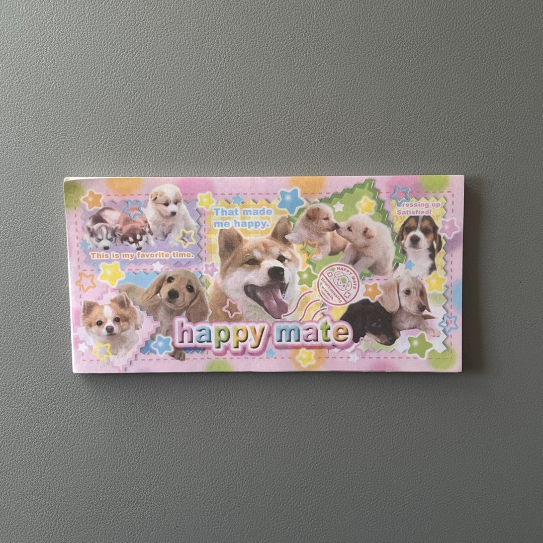 dogs happy mate memo note pad stationery japanese papers, Hobbies ...