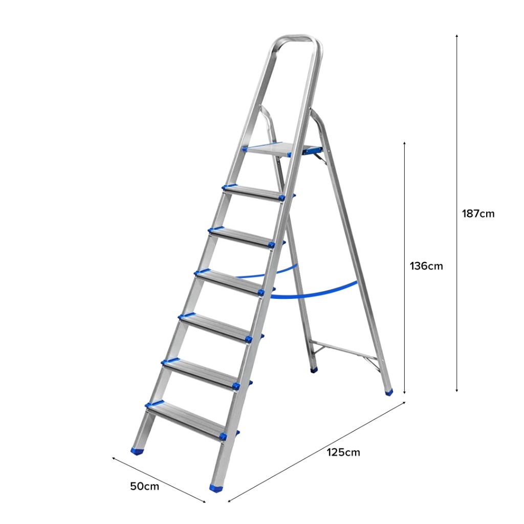 [FREE DELIVERY] Step Ladder - Up to 7 Steps / Aluminium Ladder ...