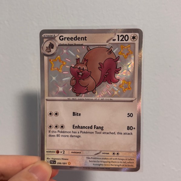 Greedent 206/91 Baby Shiny Paldean Fates pokemon card, Hobbies & Toys ...